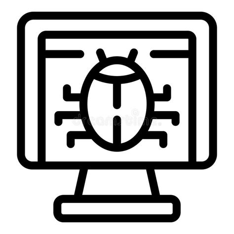 Software Debugging App Icon Outline Vector Quality Assurance Script