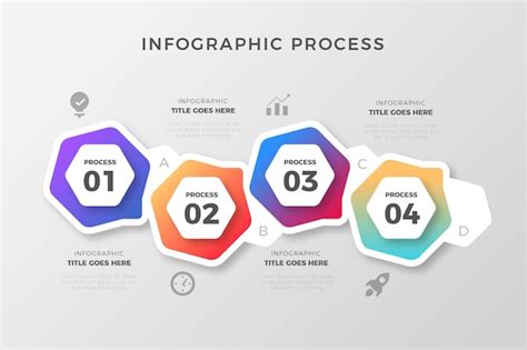 premium vector gradient process infographic