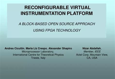 Ppt Reconfigurable Virtual Instrumentation Platform A Block Based