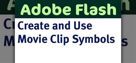 How To Create A Movie Clip Symbol In Adobe Flash Adobe Flash