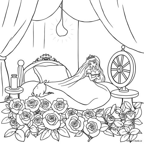Dibujos De La Bella Durmiente Princesa Aurora Para Colorear Para