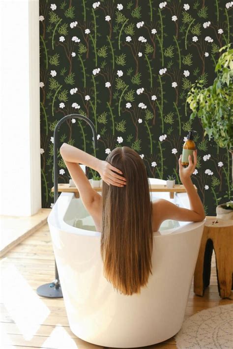 Spa Wallpaper Large Stylised Flower Wallpaper Clizia