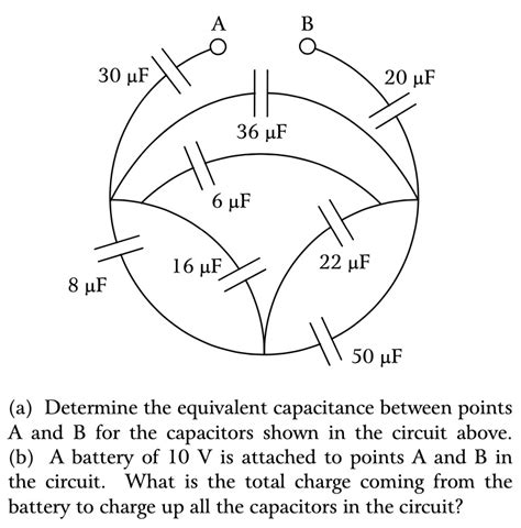SOLVED A Determine The Equivalent Capacitance Between Points A And B For The Capacitors Shown