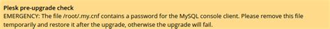 Plesk Upgrade Installation Migration Fails Access Denied For User Admin Localhost Plesk