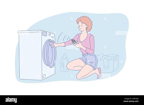 Automatic Wash Household Appliance Concept Stock Vector Image Art Alamy