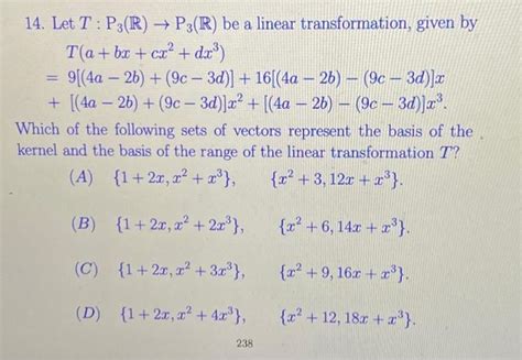 Solved Let T P R P R Be A Linear Transformation Chegg Com