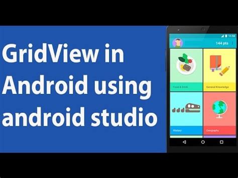 How to Add GridView in Android using android studio - YouTube