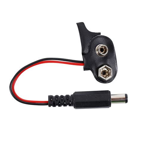 2pcs 2 1x5 5mm Male Dc Power Connector To 9v Battery Button Connector