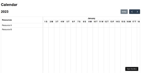 Full Calendar Integration Codesandbox
