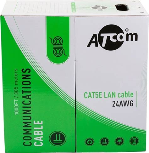 Кабель Ftp 5e бухта 305м Atcom Premium Cu 3802 купить Elmir
