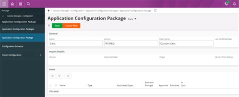Create Application Configuration Package Technical Documentation For Ifs Cloud