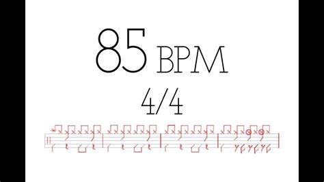 音樂練習工具 85 Bpm 44 節拍器 Metronome Drum Beat 3mins番茄鐘練習法 Youtube