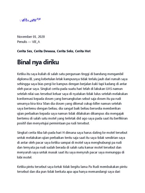 Binal Nya Diriku Cerita Sex Dewasa Pdf Pengembangan Diri Fiksi