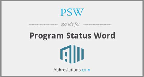 Psw Program Status Word