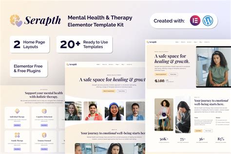 Serapth Mental Health And Therapy Elementor Template Kit By Emjecreative