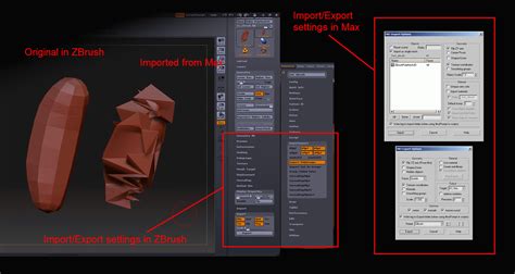 ZBrush Ds Max Import Export Problems Mesh Explosion ZBrushCentral