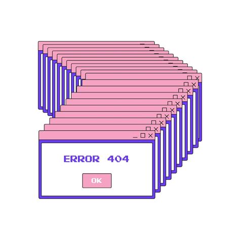 Premium Vector Y2k Interface Retro Groovy Psychedelic Browser Error