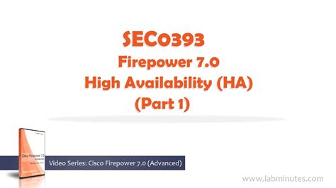 How To Configure Firepower High Availability HA Part