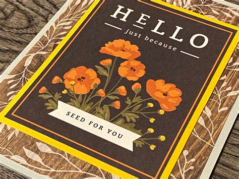 Thank You Card Just Because Card Thinking Of You Card Note Etsy