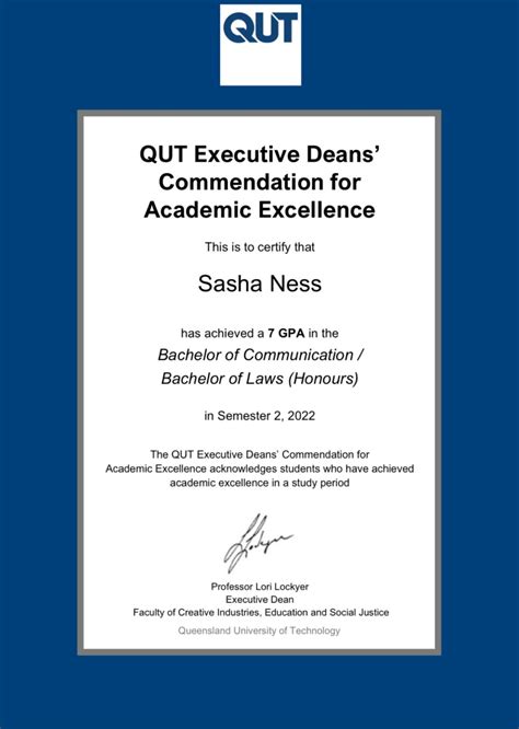 Sasha Ness On Linkedin Just Received My Deans Commendation For Semester 2 😄 10 Comments