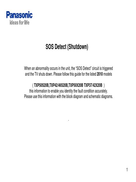 Panasonic Txp42x20b Fault Code Download Free Pdf Power Supply