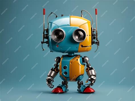Premium Photo A Simplified And Cute 3d Robot