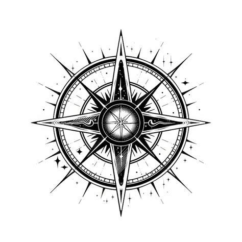 Surreal Aesthetic Compass Logo Architecture Building Tower Premium Ai