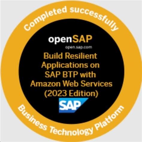 Opensap Sap Resilient Applications Sapbtp Amazonwebservices Aws