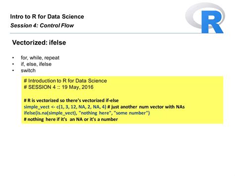 introduction to r for data science session 4 ppt