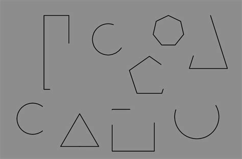 the visible portions of the amodal shapes perceived in figure 1