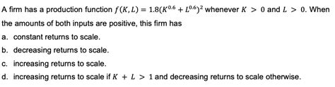 Microeconomics Decreasing And Increasing Returns To Scale Question