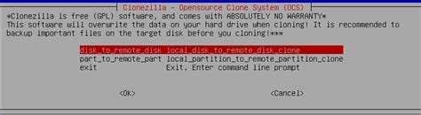 clonezilla disk to remote disk kadek jayak