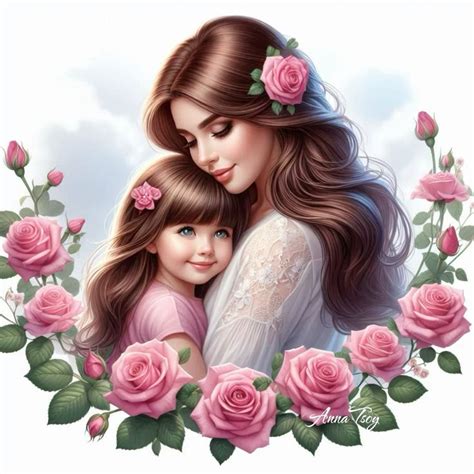 Мама с дочкой День матери Приглашения принцессы Шрифты детские Винтажные поздравительные