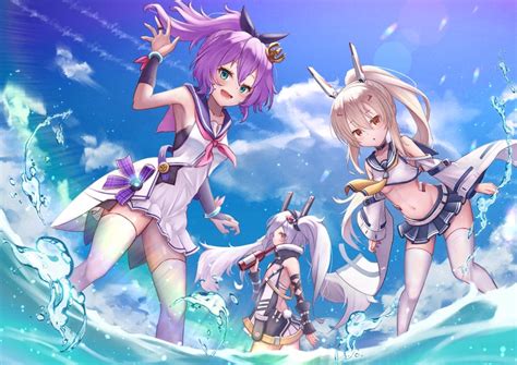 Ayanami Laffey And Javelin Azur Lane Drawn By Basilyuzune Danbooru