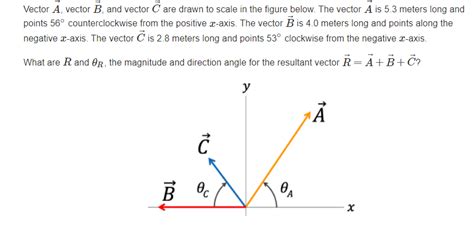 solved vector a vector b and vector c are drawn to scale