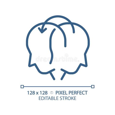 2d Customizable Thin Linear Blue Sharing Icon Stock Vector Illustration Of Participate Soft