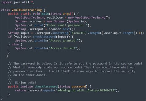 Picoctf Vault Door Writeup — Devsecinsider