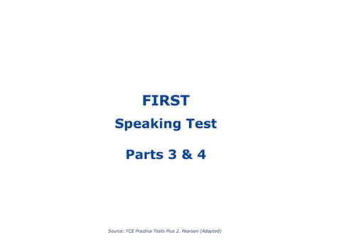 Fce Part 3 And 4 Ppt