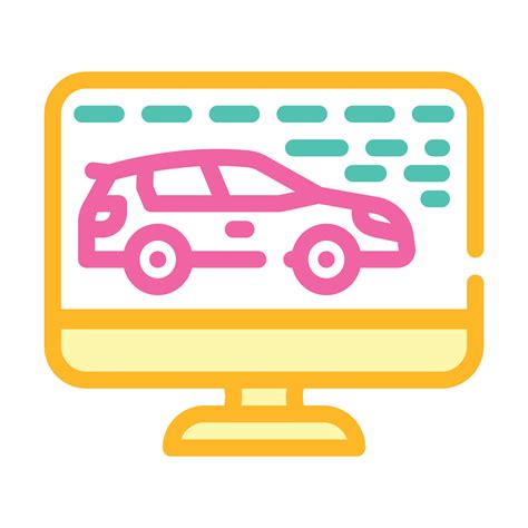 Computer Diagnostics Of Cars Color Icon Vector Illustration Vector Art At Vecteezy
