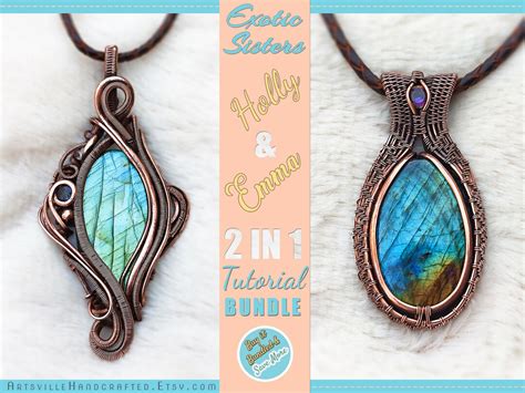 2 In 1 Tutorial Bundle Wire Wrapped Pendant Tutorials Wire Wrap Tutorials Wire Wrapping