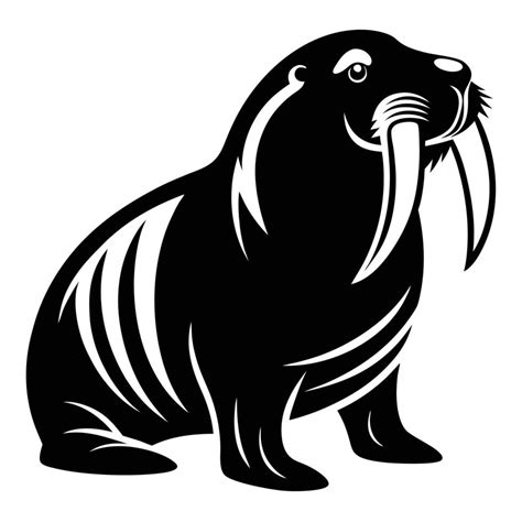 Black And White Walrus Illustration 65359909 Vector Art At Vecteezy
