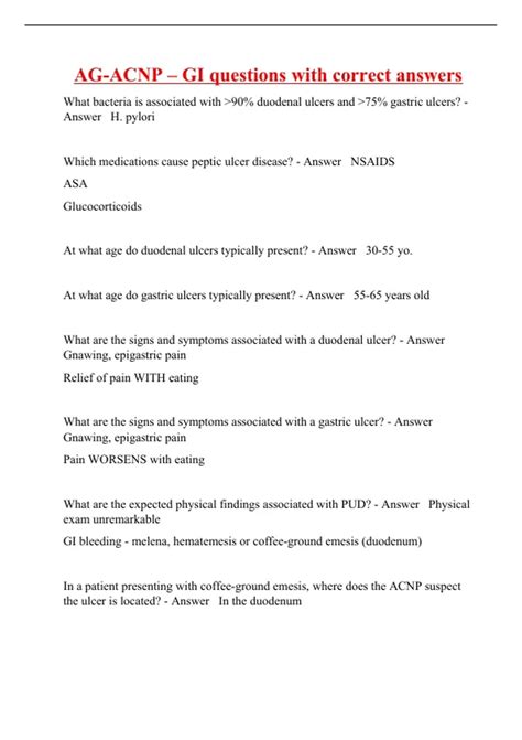 Ag Acnp Gi Questions With Correct Answers Ag Acnp Stuvia Us Ag Acnp Gi Questions With Correct Answers Ag Acnp Stuvia Us
