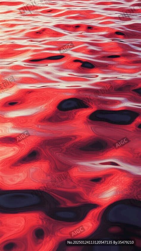 Ai创作图红色水纹背景 红彩海水 红色水波纹 红光水面 水波纹现代感运动感 奇异水面 抽象背景红色波浪底纹 粉色水纹 朦胧水波纹 红色流体底纹