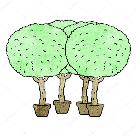 Texture Cartoon Trees Stock Vector By Lineartestpilot 96111898