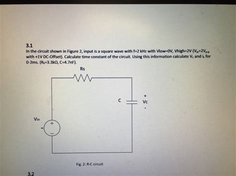 Solved In The Circuit Shown In Figure 2 Input Is A Square Chegg Com