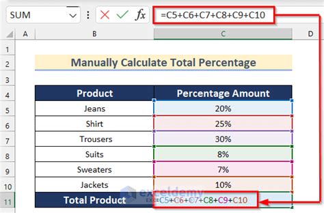 How Do I Calculate A Percentage Of Multiple Percentages In Excel