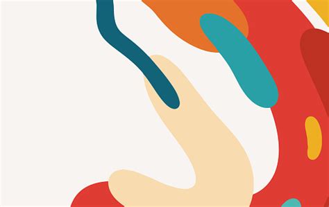 다채로운 모양 디자인의 추상적 인 유체 배경 패턴 포스터 전단지 벽지 및 복사 공간을위한 현대적인 복고풍 디자인 스타일 0명에 대한 스톡 벡터 아트 및 기타 이미지 Istock