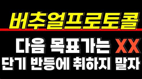 버추얼프로토콜 이번에도 목표가 적중했습니다 추격매수 금지 단기 반등에 취하면 큰일납니다 Youtube