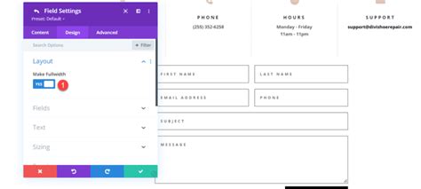 how to combine inline and fullwidth fields in divi s contact form module