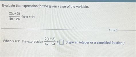 Solved Evaluate the expression for the given value of the | Chegg.com
